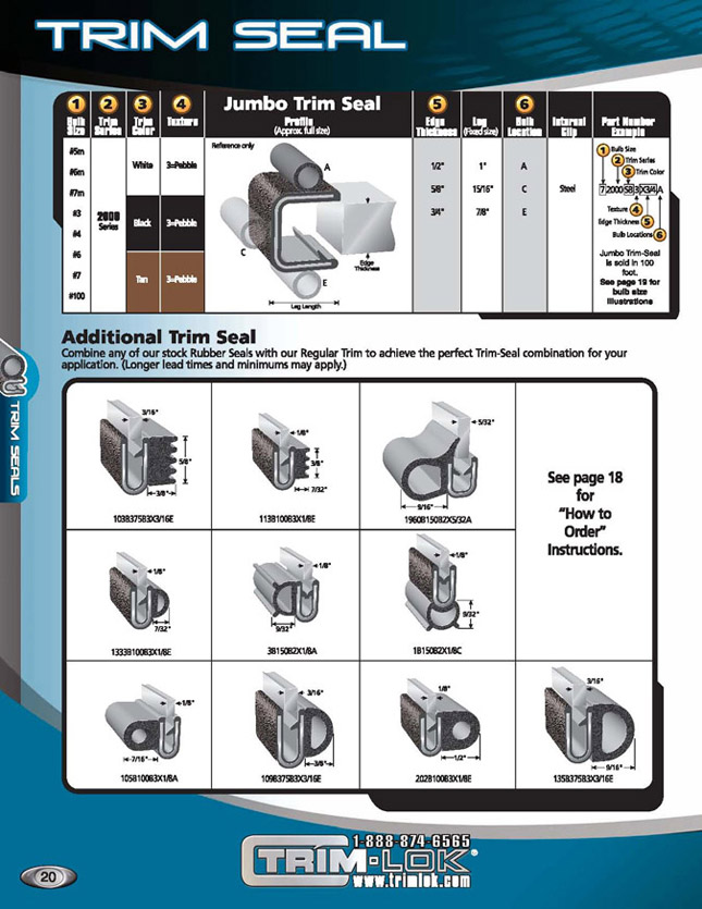 Specialty Trim Seal Combination | Rubber Seal & Edge Trim | Trim-Lok