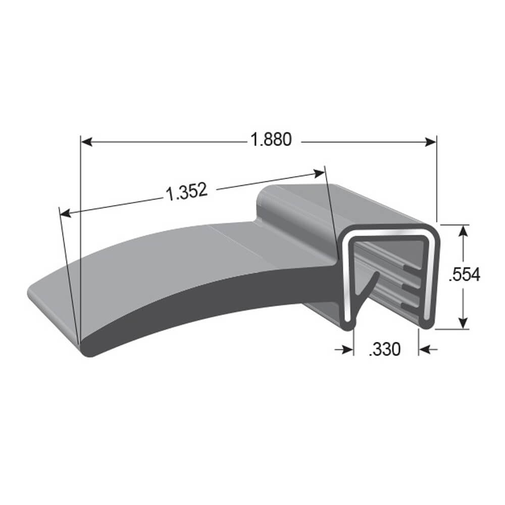 DD6190 - Co-Extruded Rubber Flap Seal - Trim-Lok