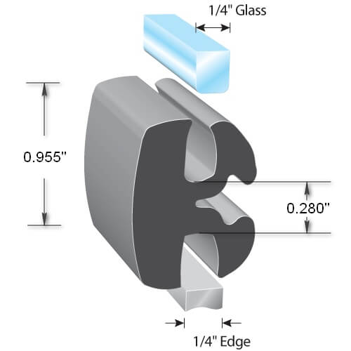 Two-Piece Locking Gasket 0.955” x 0.280” | LK1488 | Trim-Lok
